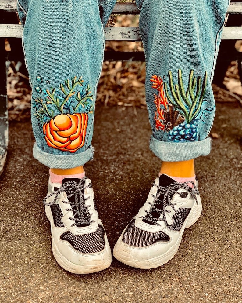 HAND PAINTED CUSTOM Overall Custom Hand-painted Denim Jackets. - Etsy