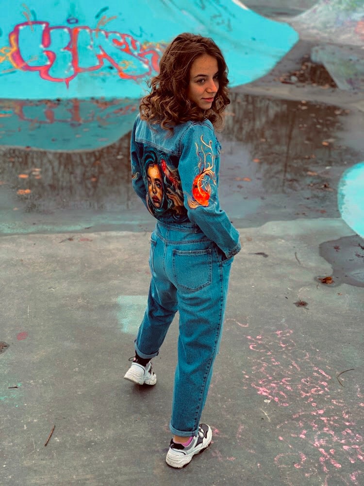 HAND PAINTED CUSTOM Overall Custom Hand-painted Denim Jackets. - Etsy