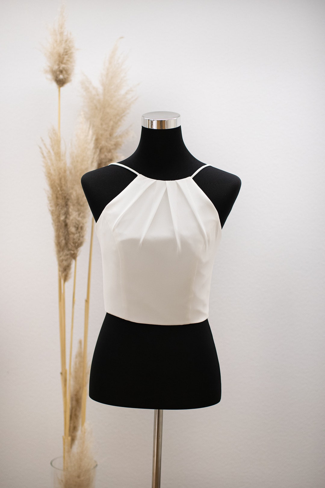 Simple Bridal Top Model "lotta", High-necked Top, Bridal Top, Mix ...