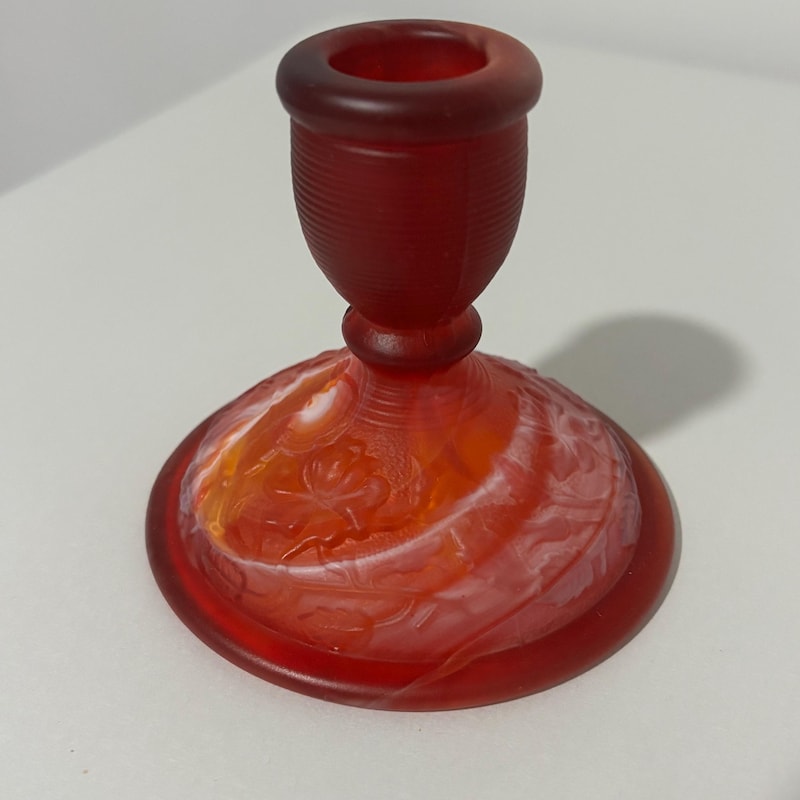 Dark Red Candlesticks - Etsy