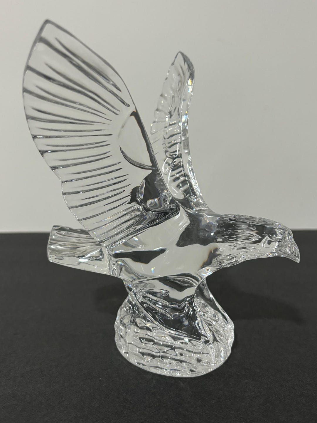 Waterford Crystal Eagle Hawk Large Bird in Flight Wingspread Like Ice ...