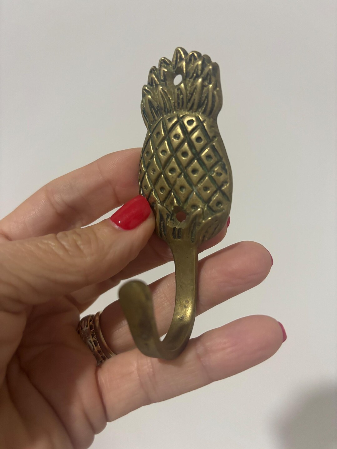 Tropical Pineapple Wall Door Hook Brass Towel, Clothes Hook Bathroom or ...