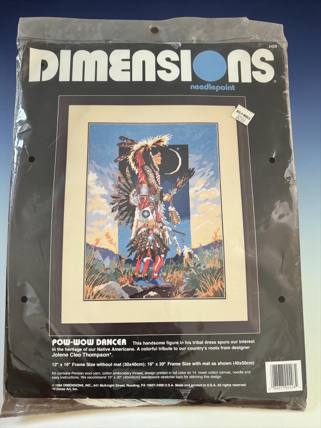 Vintage Dimensions Pow-Wow Dancer Kit # 2428 complet ouvert inutilisé ...