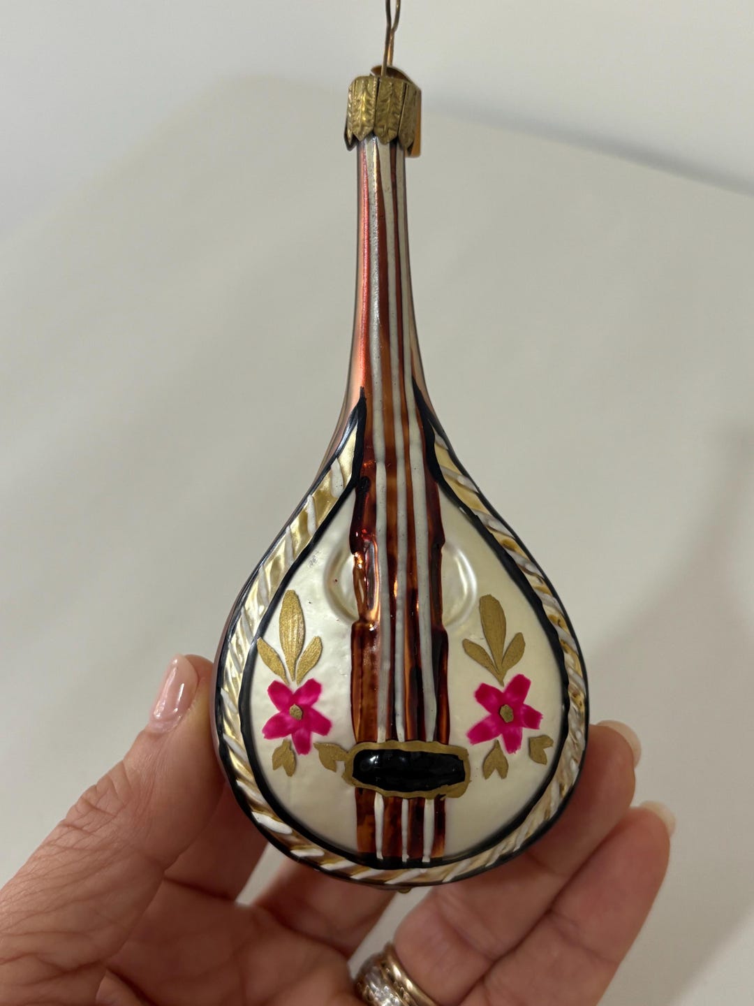 Vintage Discovery Channel Blown Glass Mandolin Christmas Ornament ...