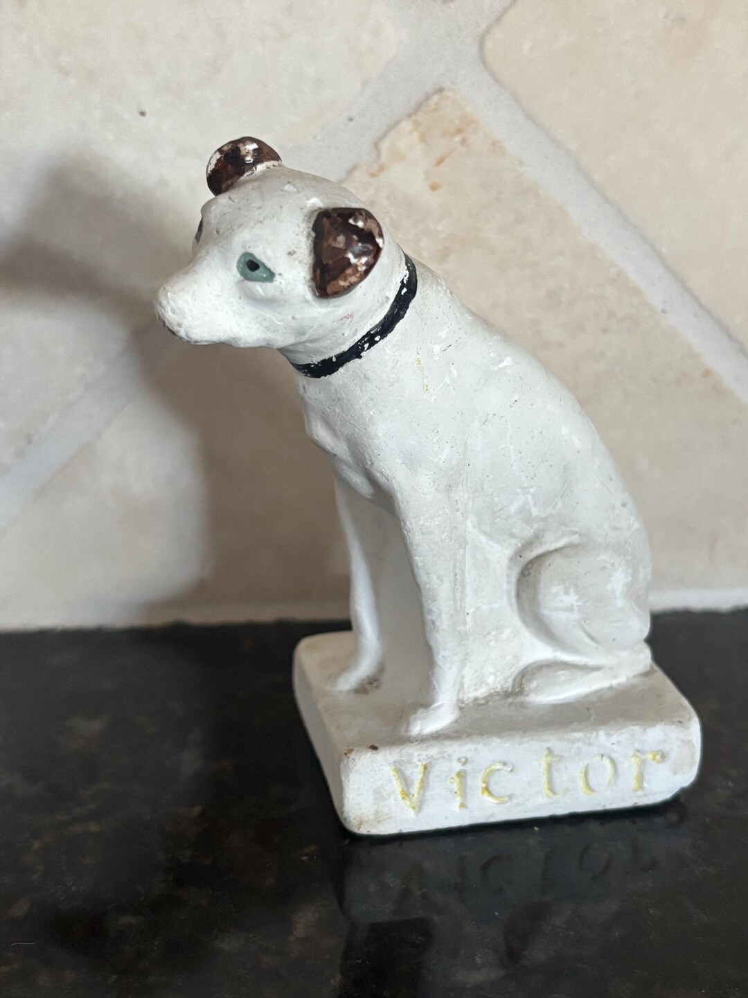 Vintage 4" RCA Nipper VICTOR Dog Statue - Etsy