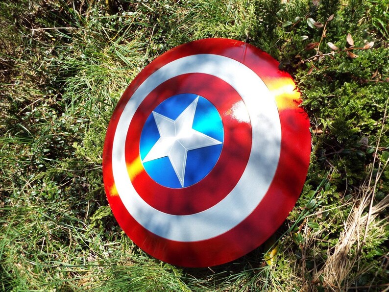 Captain America Shield Metal prop replica Full Size | Etsy