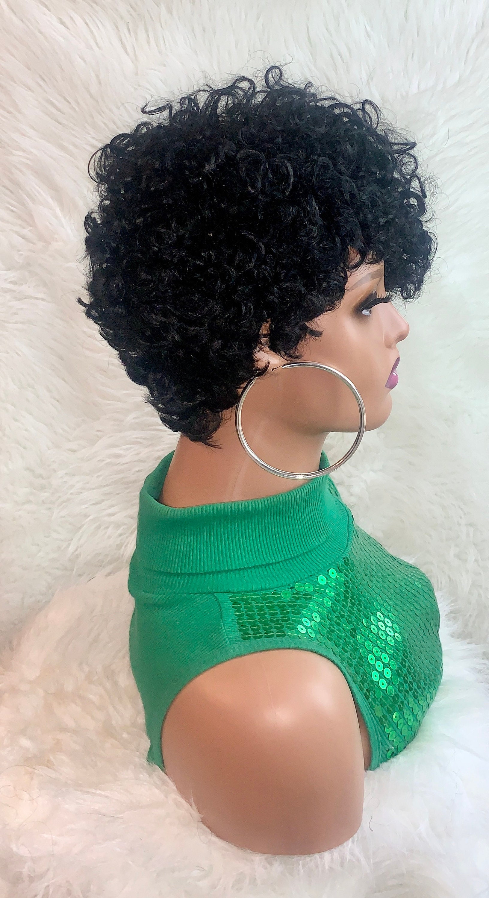 Vada Short Pixie Cut Wig 100% Persian Human Hair Glueless - Etsy