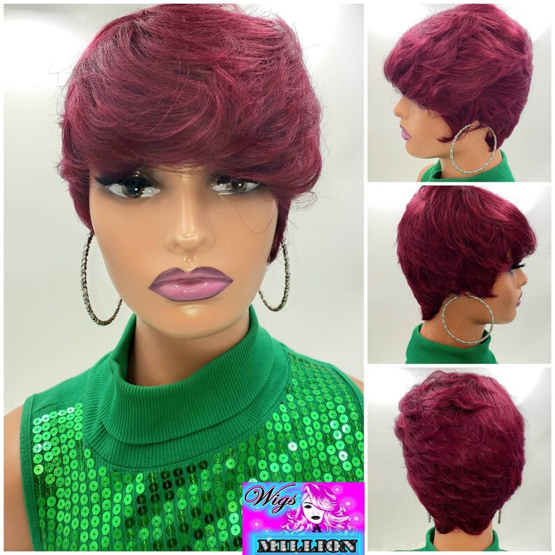 Sabrina Short Pixie Cut 100% Human Hair Wig Glueless Wig - Etsy