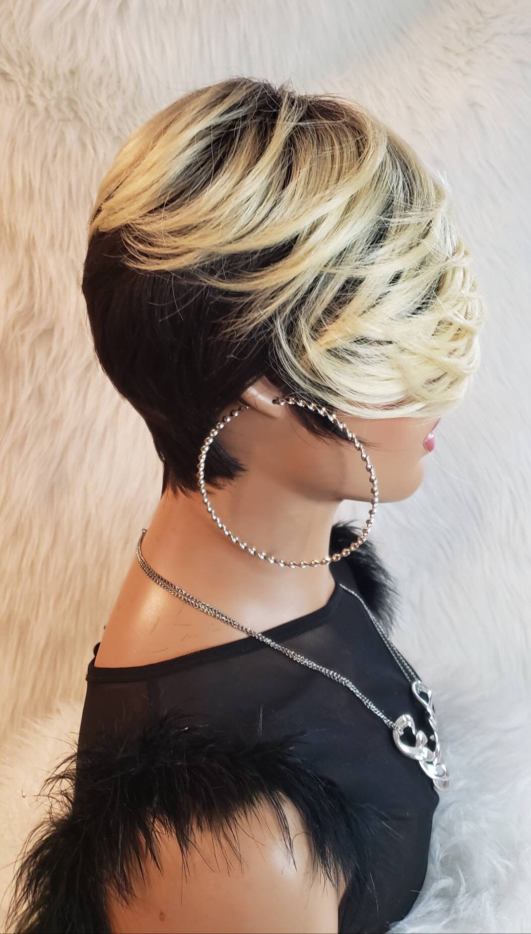 Peaches'' 1b/613 Short Pixie Cut Heat Resistant Wig - Etsy