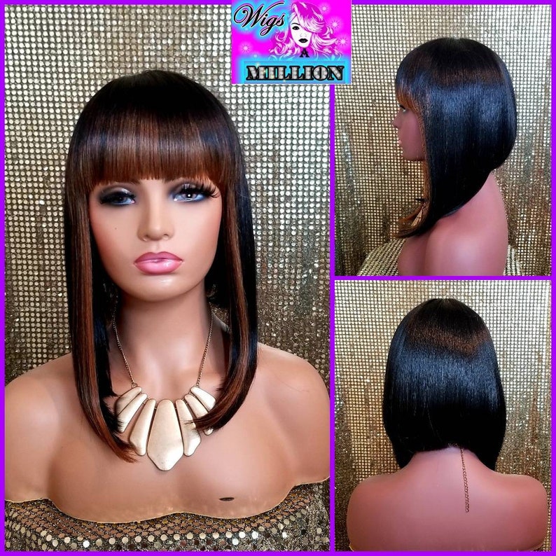 Nicki'' Chinese bang Heat Resistant Wig | Etsy Nicki'' Chinese bang Heat Resistant Wig | Etsy