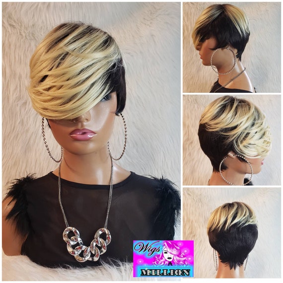 Peaches'' 1b/613 Short Pixie Cut Heat Resistant Wig - Etsy