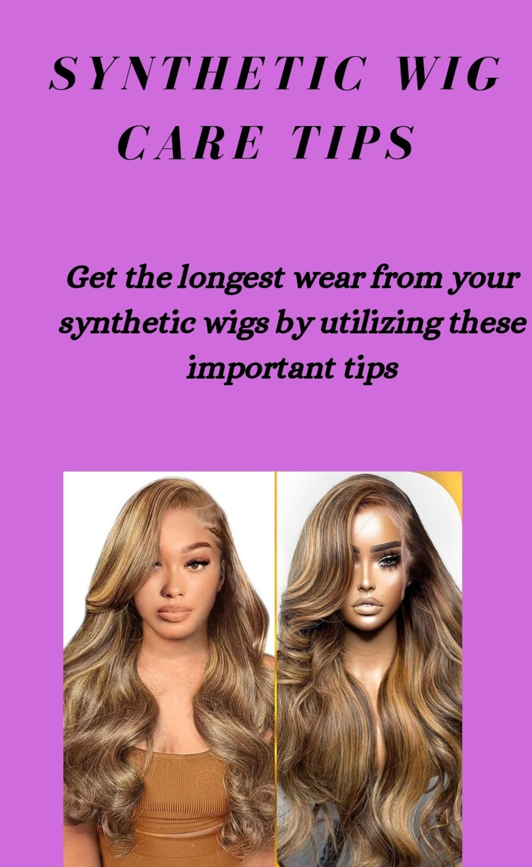 Synthetic Wig Care Guide, Wig Care Tips, Synthetic Wig Care Tips,do's ...