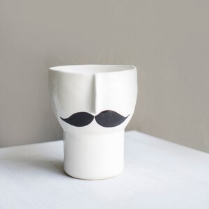 Male Ceramic Head_minimal Vase Home Decoration_white Clay and Glazed ...