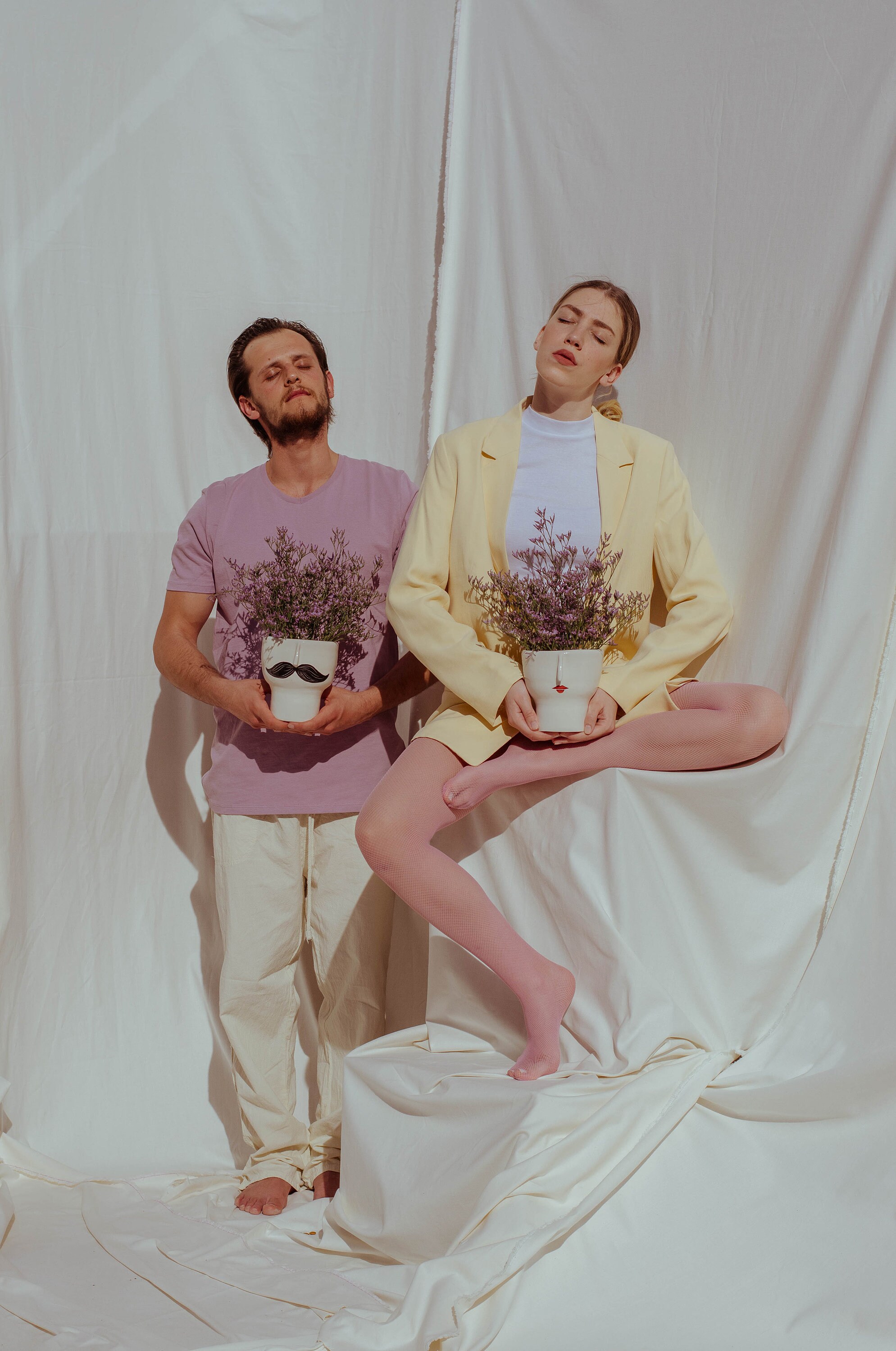 Male Ceramic Head_minimal Vase Home Decoration_white Clay and Glazed ...