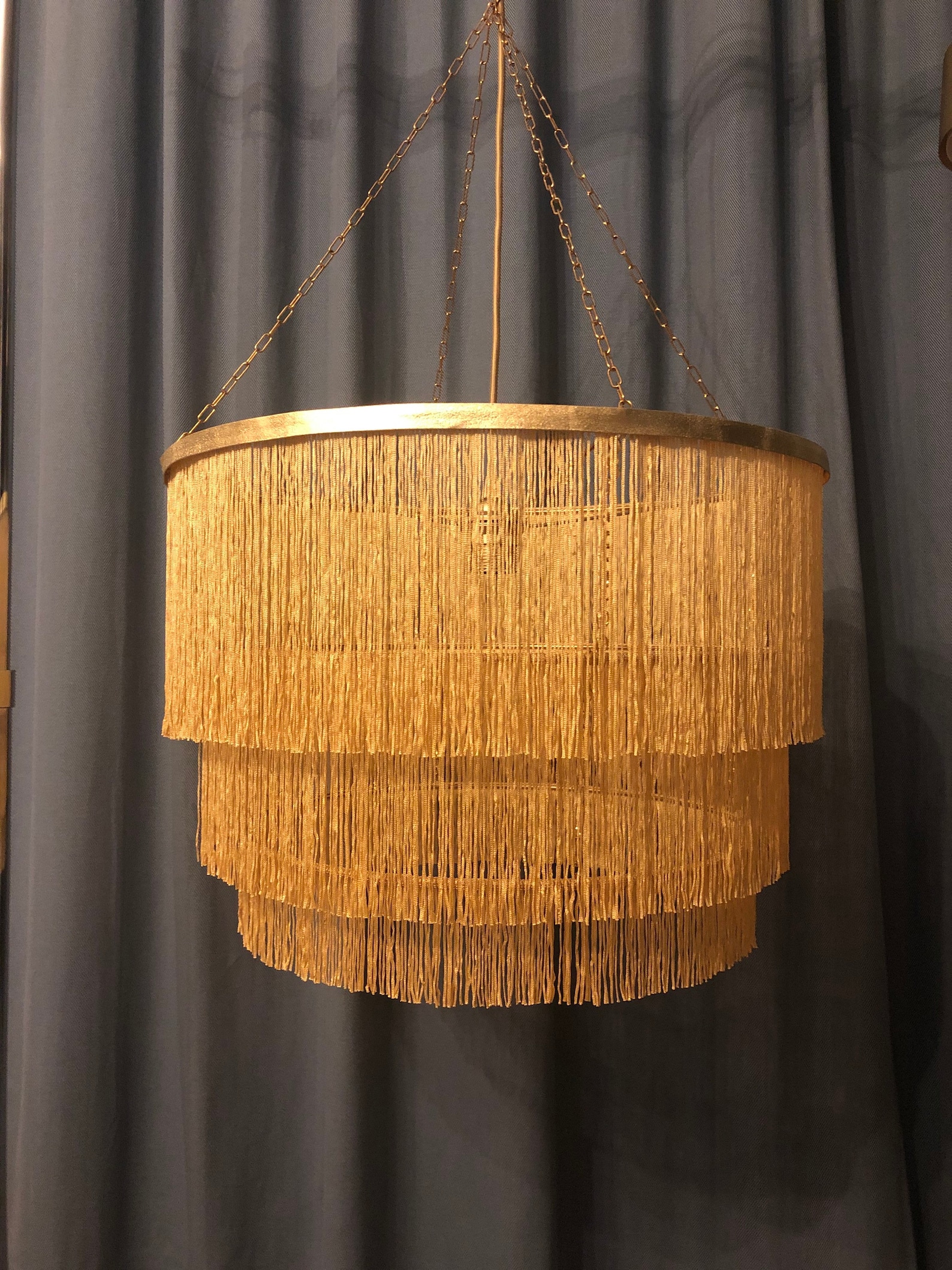 Fringe Pendant Ceiling Light, 3-tier Tassel Chandelier in Various ...