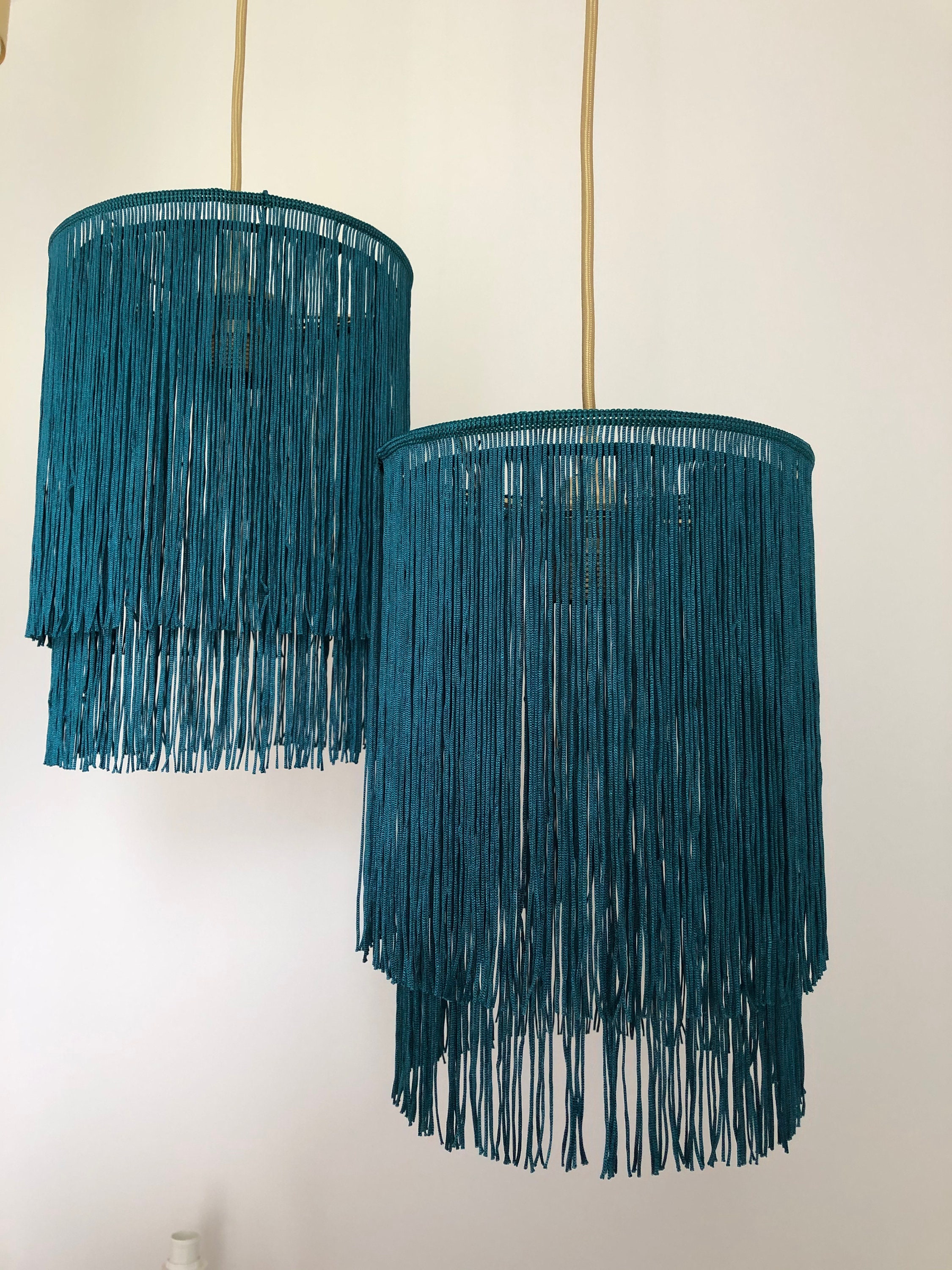 Fringe Pendant Ceiling Light, Boho Chic Fringe Pendant Light: Versatile ...