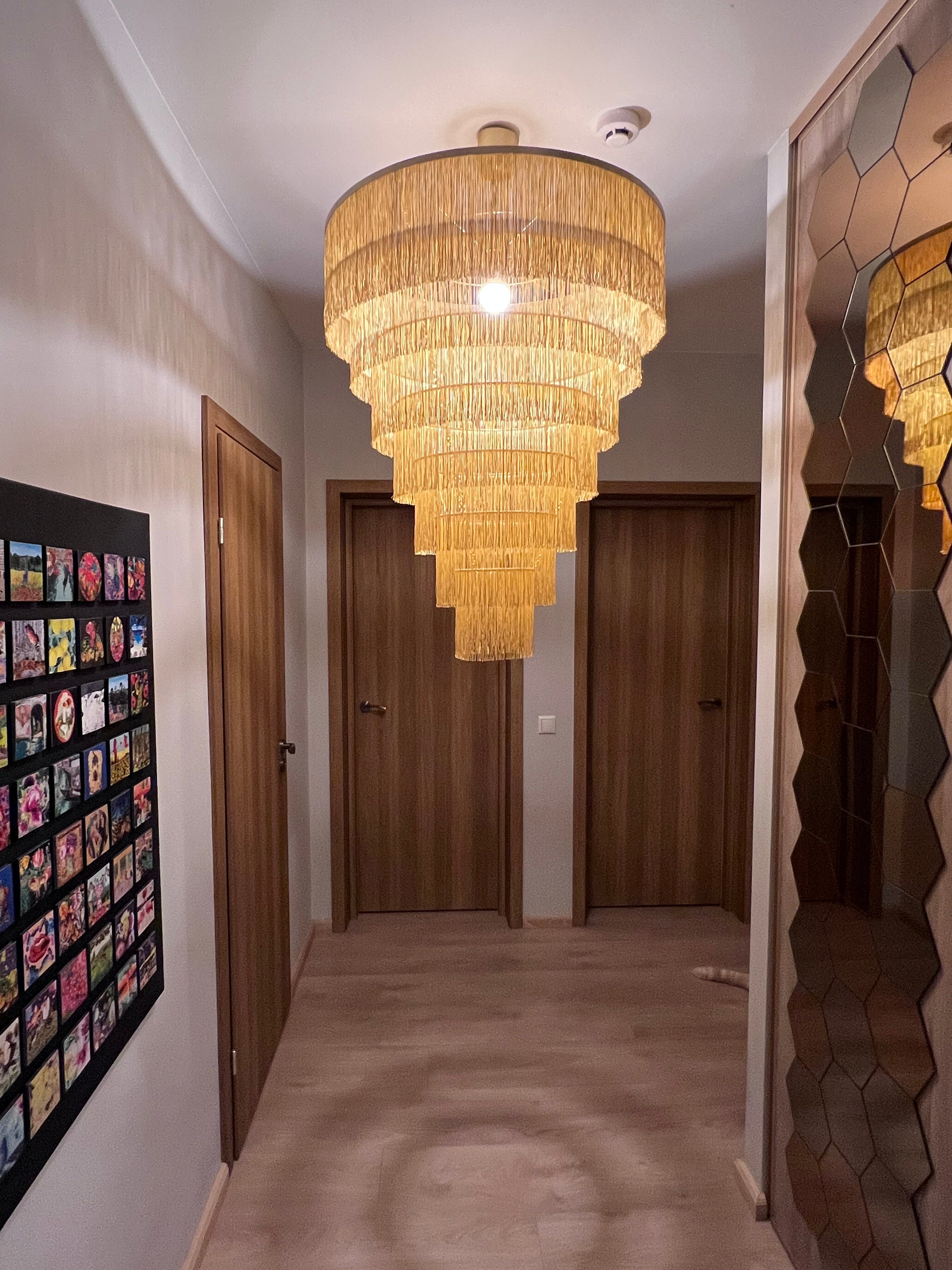 XL Tassel Fringing 7-layer Lampshade, Fringe Pendant, Hand Made ...