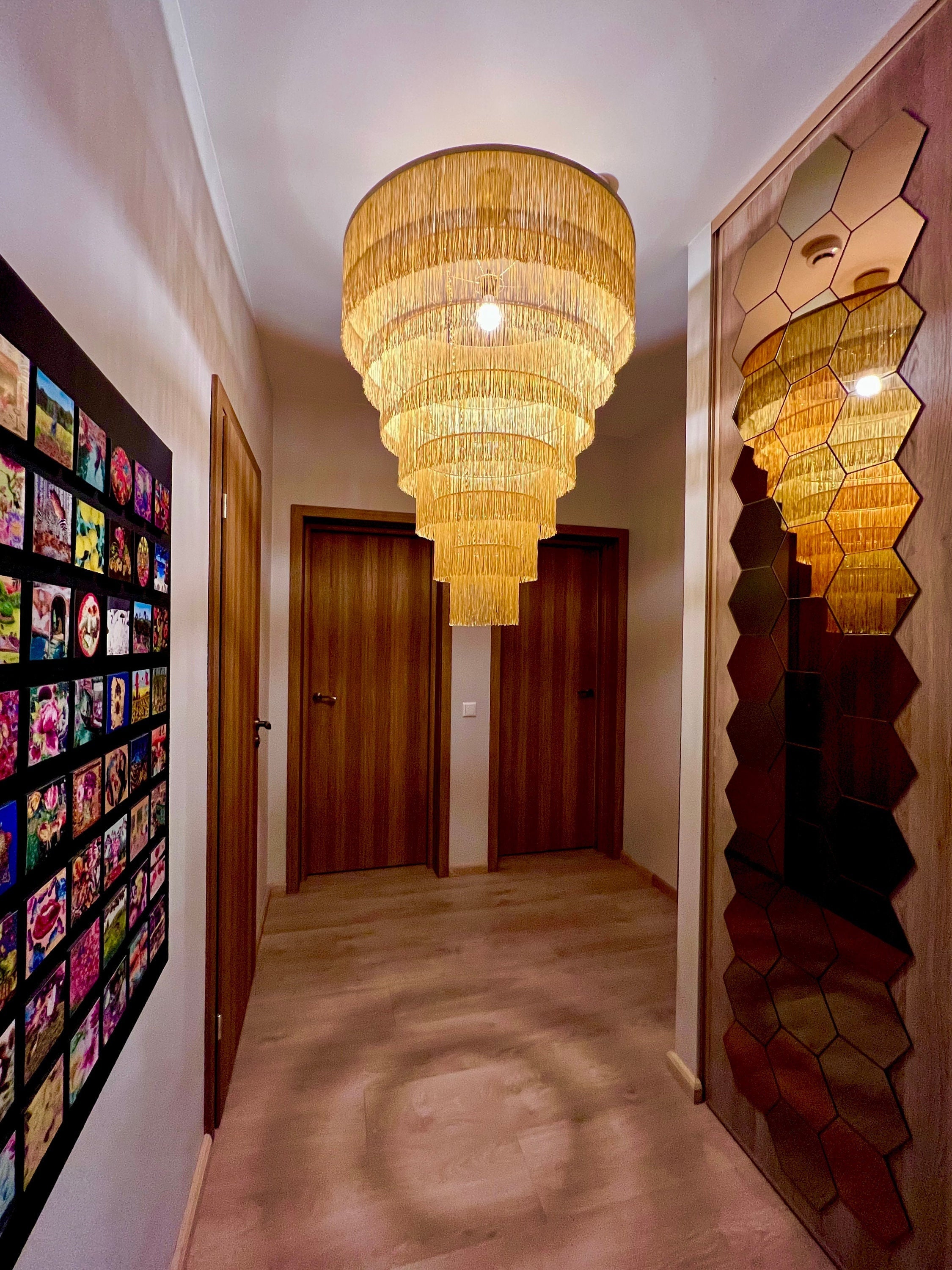 XL Tassel Fringing 7-layer Lampshade, Fringe Pendant, Hand Made ...