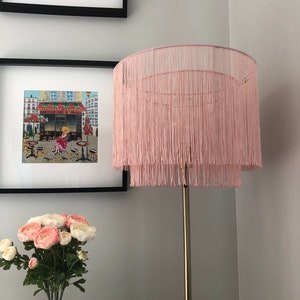 Double-layered Fringe Lampshade for Floor or Table Lamps, Boho Chic ...