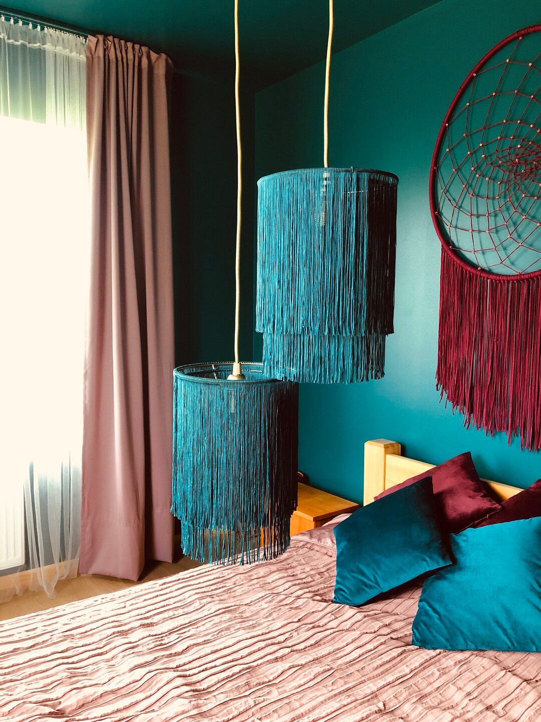 Fringe Pendant Ceiling Light, Boho Chic Fringe Pendant Light: Versatile ...