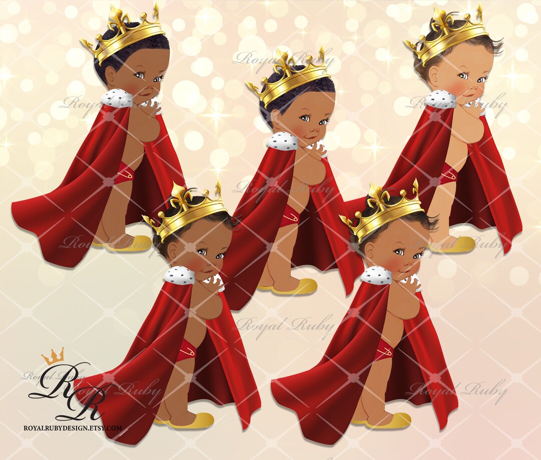 Royal Prince Red Gold Cape Baby Boy | African American Baby | 3 Skin ...