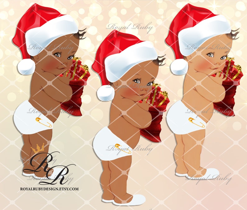 Christmas Baby boy African American boy 3 skin tones | Etsy
