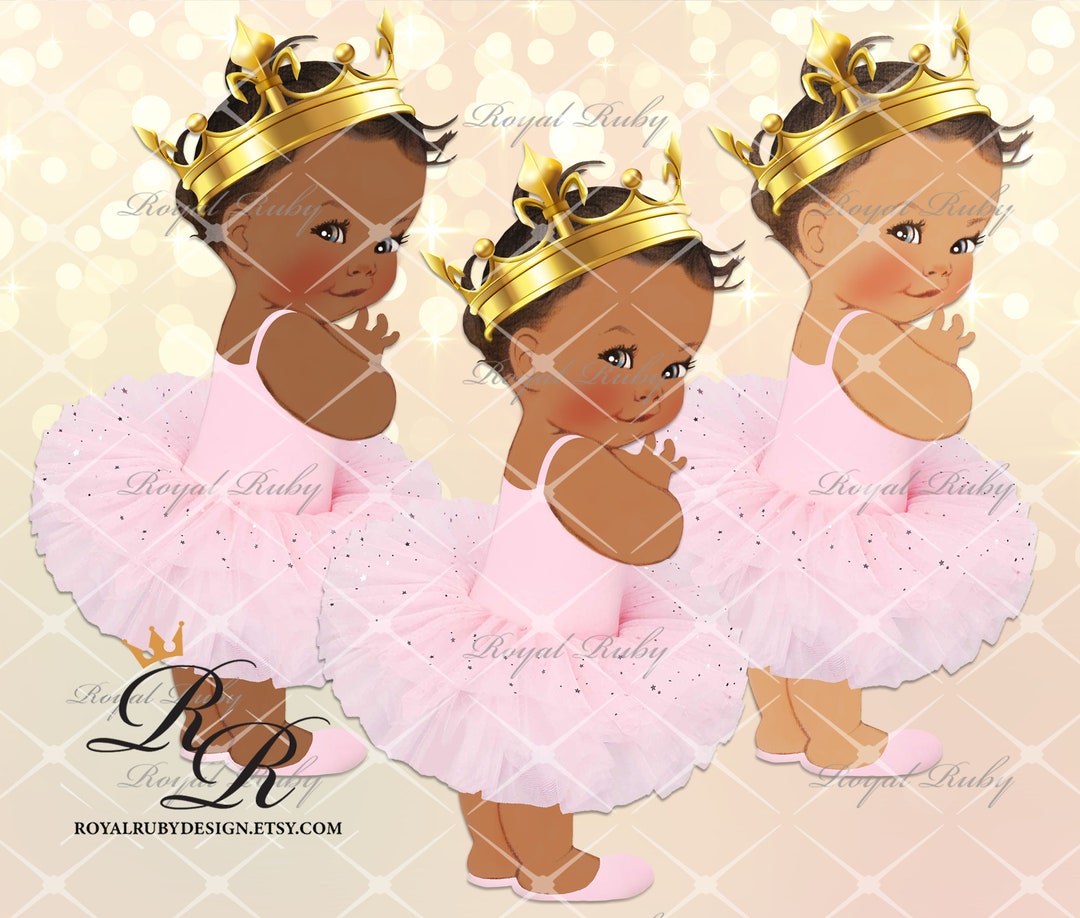 Baby Princess Ballerina Pink Vintage African American Baby 3 Skin Tones ...