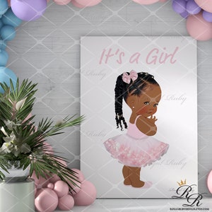 Pink Ballerina Baby Girl Afro Twists | African American Baby | 3 Skin ...