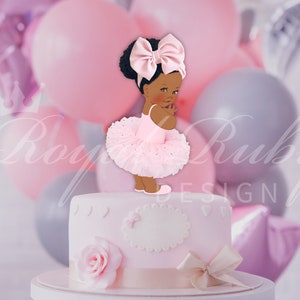 Pink Ballerina Baby Girl Afro Puff | African American Baby | 3 Skin ...
