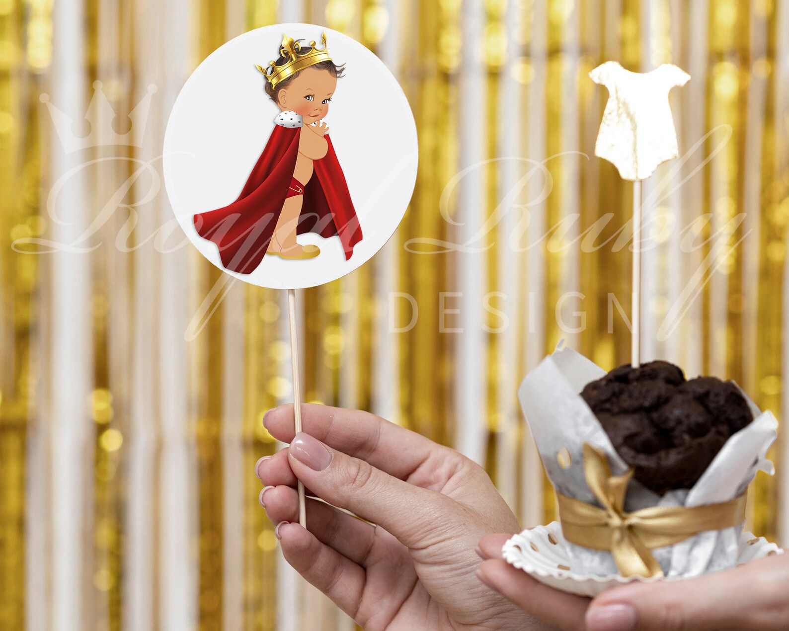 Royal Prince Red Gold Cape Baby Boy | African American Baby | 3 Skin ...