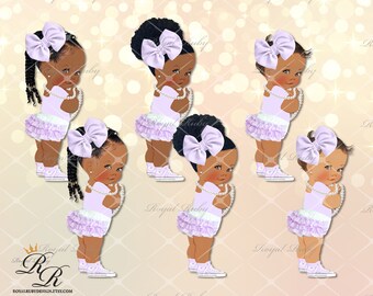 Vintage Purple Afro Baby Cupcake Toppers Princess Vintage Baby - Etsy