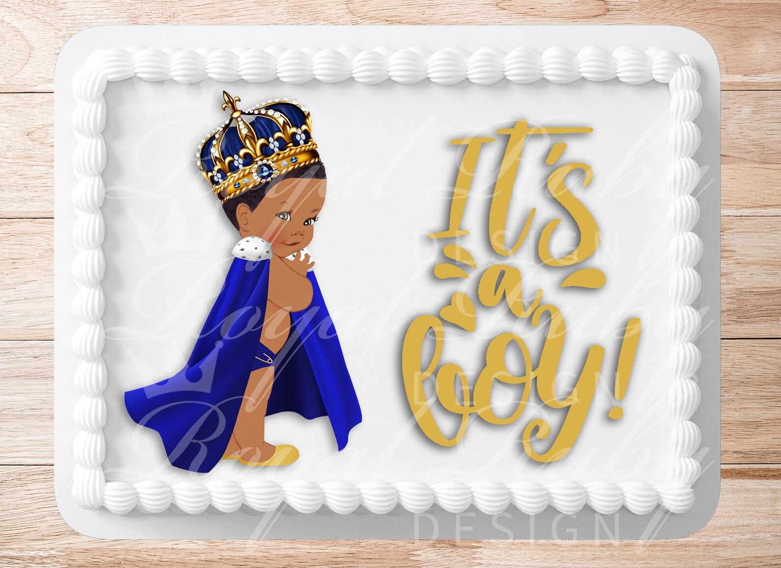 Royal Prince Blue Gold Baby Boy | African American Baby | 3 Skin Tones ...