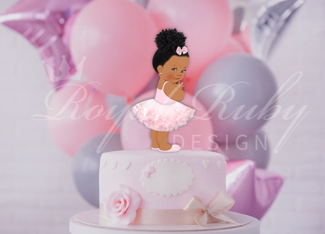 Pink Ballerina Baby Girl Afro Puff | African American Baby | 3 Skin ...