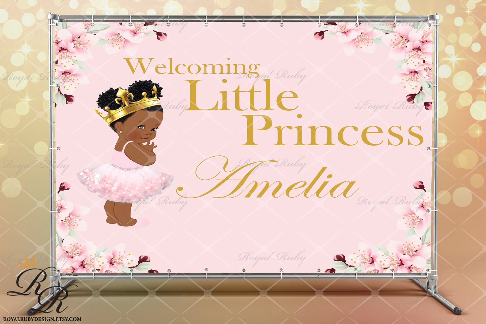 Pink Ballerina Baby Girl Afro Puffs Crown | African American Baby | 3 ...