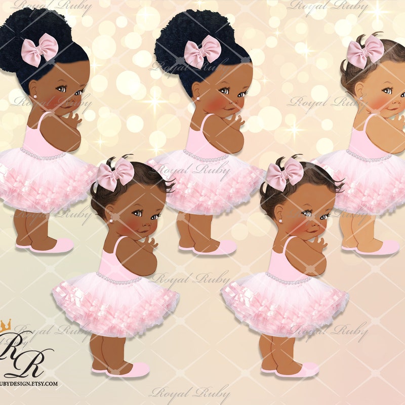 African American Baby Girl Cake Topper Image - Etsy