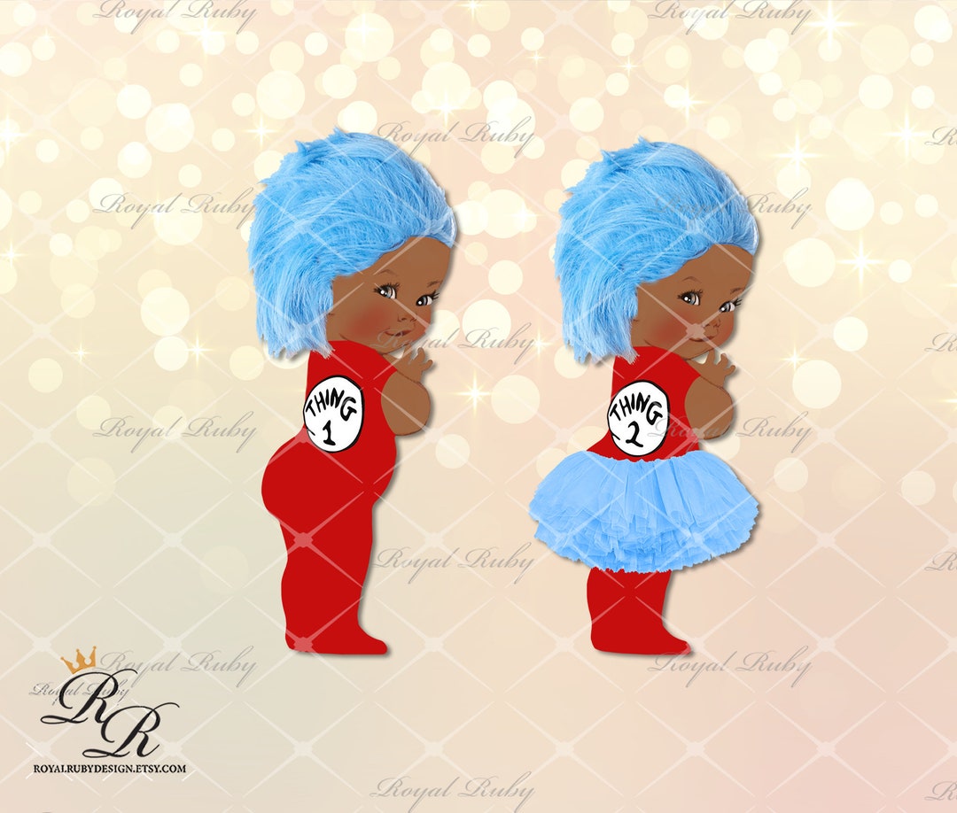 Thing 1 Thing 2 Dr. Seuss Baby Boy Girl Pair | | 3 Skin Tones| Thing ...