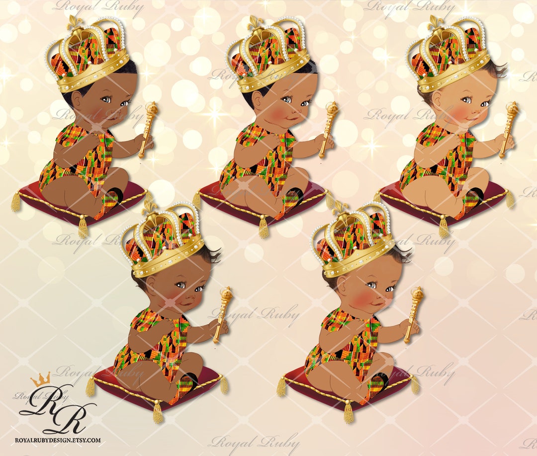 African Prince Kente Cloth Boy African American Baby Baby Shower ...