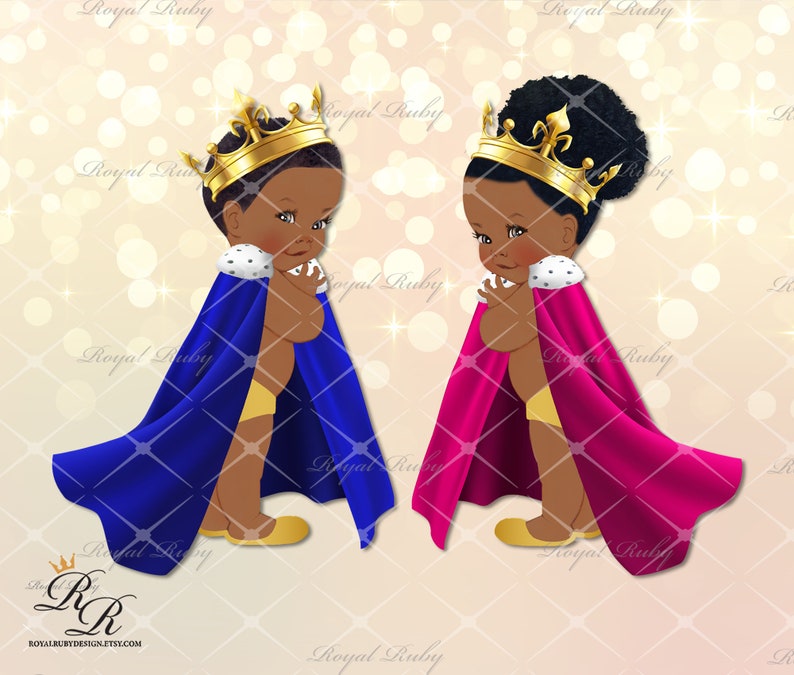 REVERSED Baby Princess Prince Cape Afro Puff | African American Baby ...