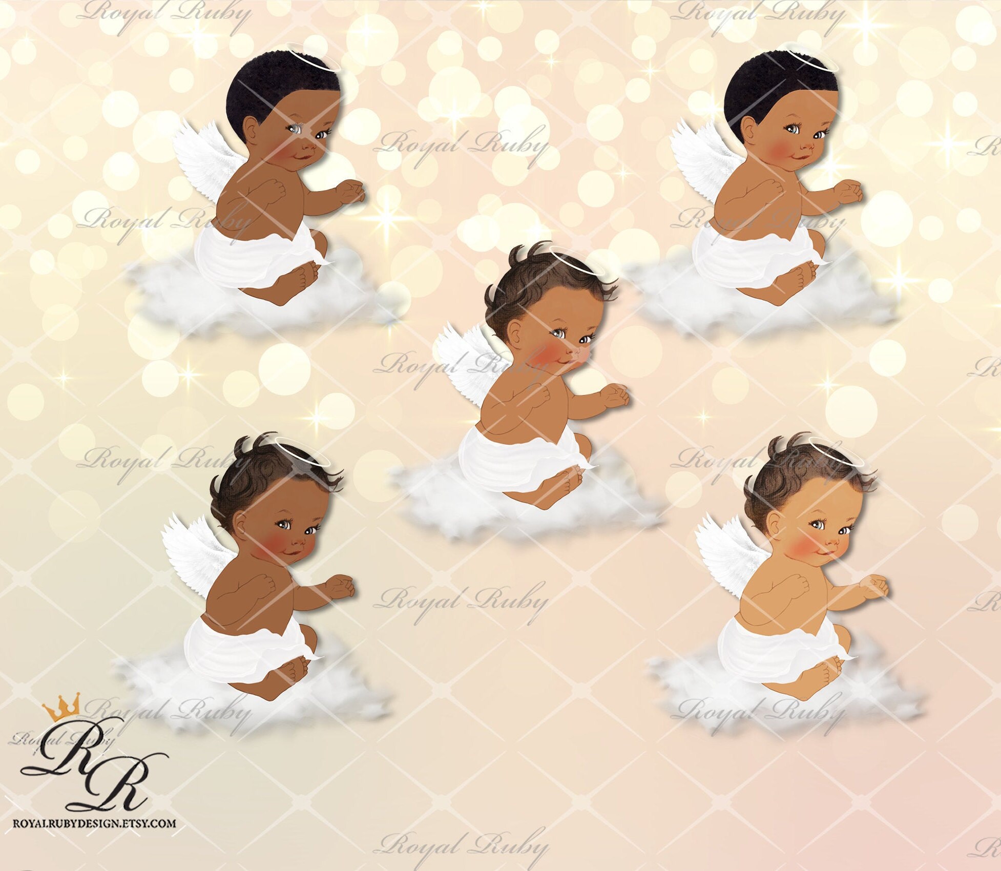 Black Baby Boy Angels In Heaven