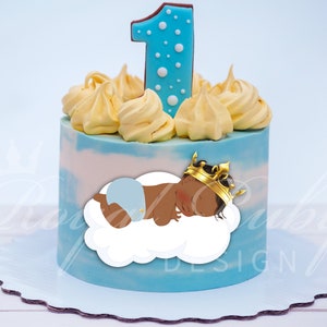 Sleeping Baby Blue Prince Cloud | Royal Prince | African American Baby ...
