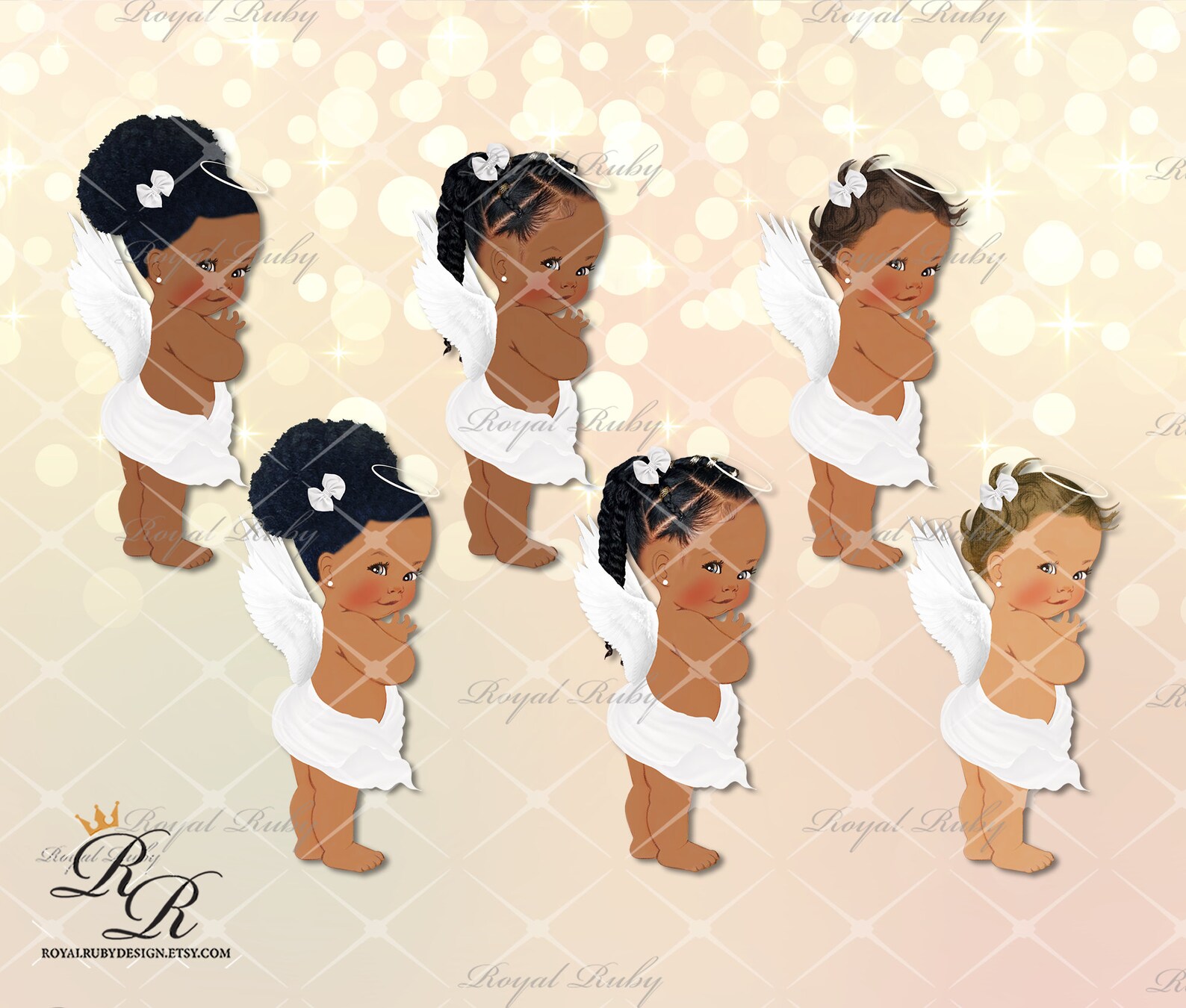 Baby Angel Girl Cherub African American Baby 3 Skin Tones - Etsy