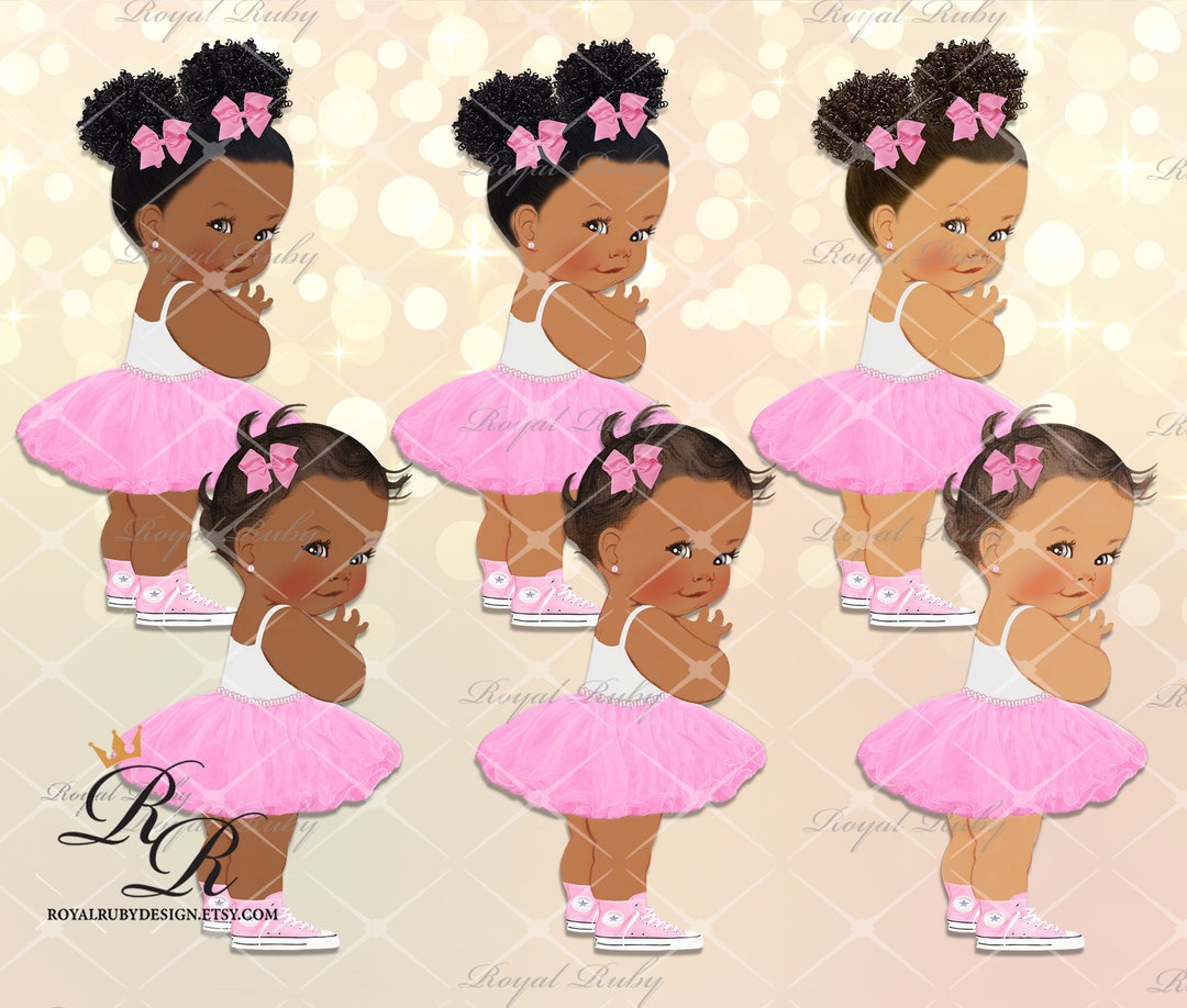 Pink Tutu Baby Girl | Pink |african American Baby | 3 Skin Tones | Baby ...