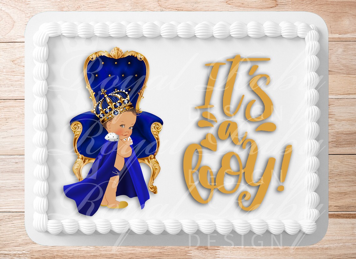 Royal Prince Blue Gold Baby Boy Throne | African American Baby | 3 Skin ...