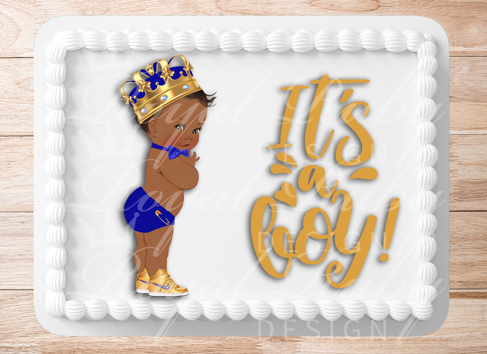 Royal Prince Blue Baby Boy Tennis Shoes African American | Etsy