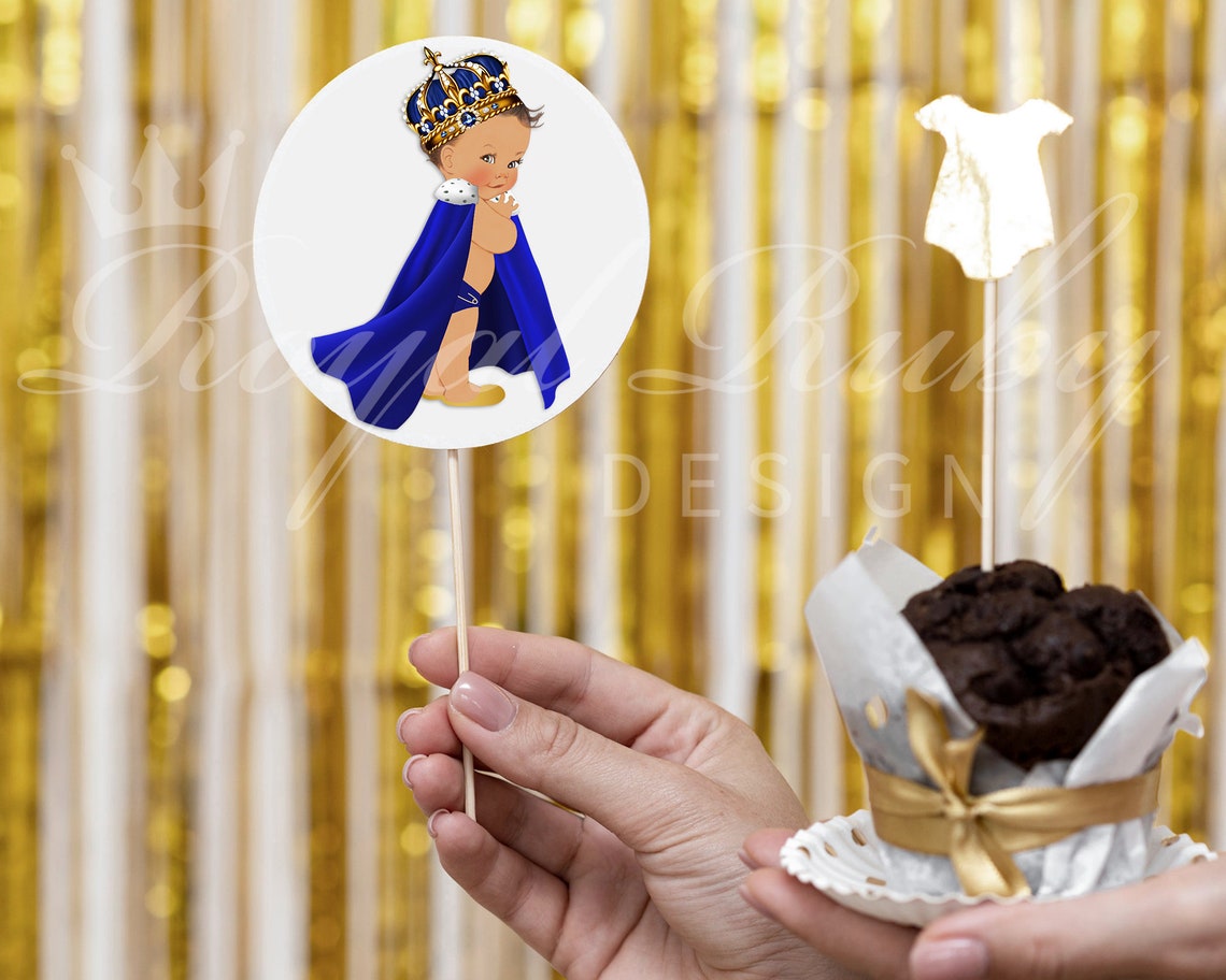 Royal Prince Blue Gold Baby Boy | African American Baby | 3 Skin Tones ...