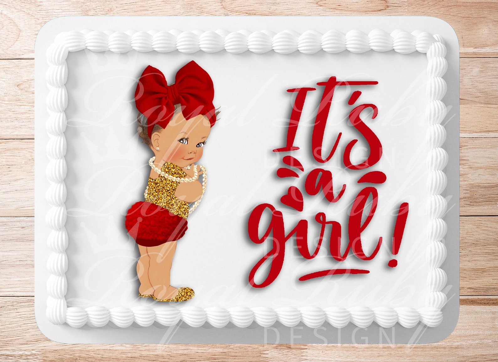 Royal Princess Red Gold Glitter Baby Girl African American | Etsy