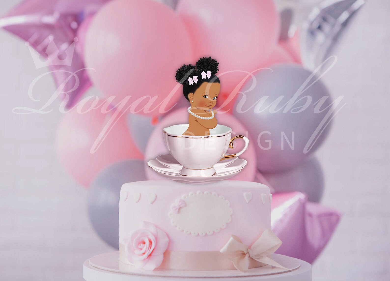 Baby Tea Time Teacup Lavender Purple Afro Puff African - Etsy