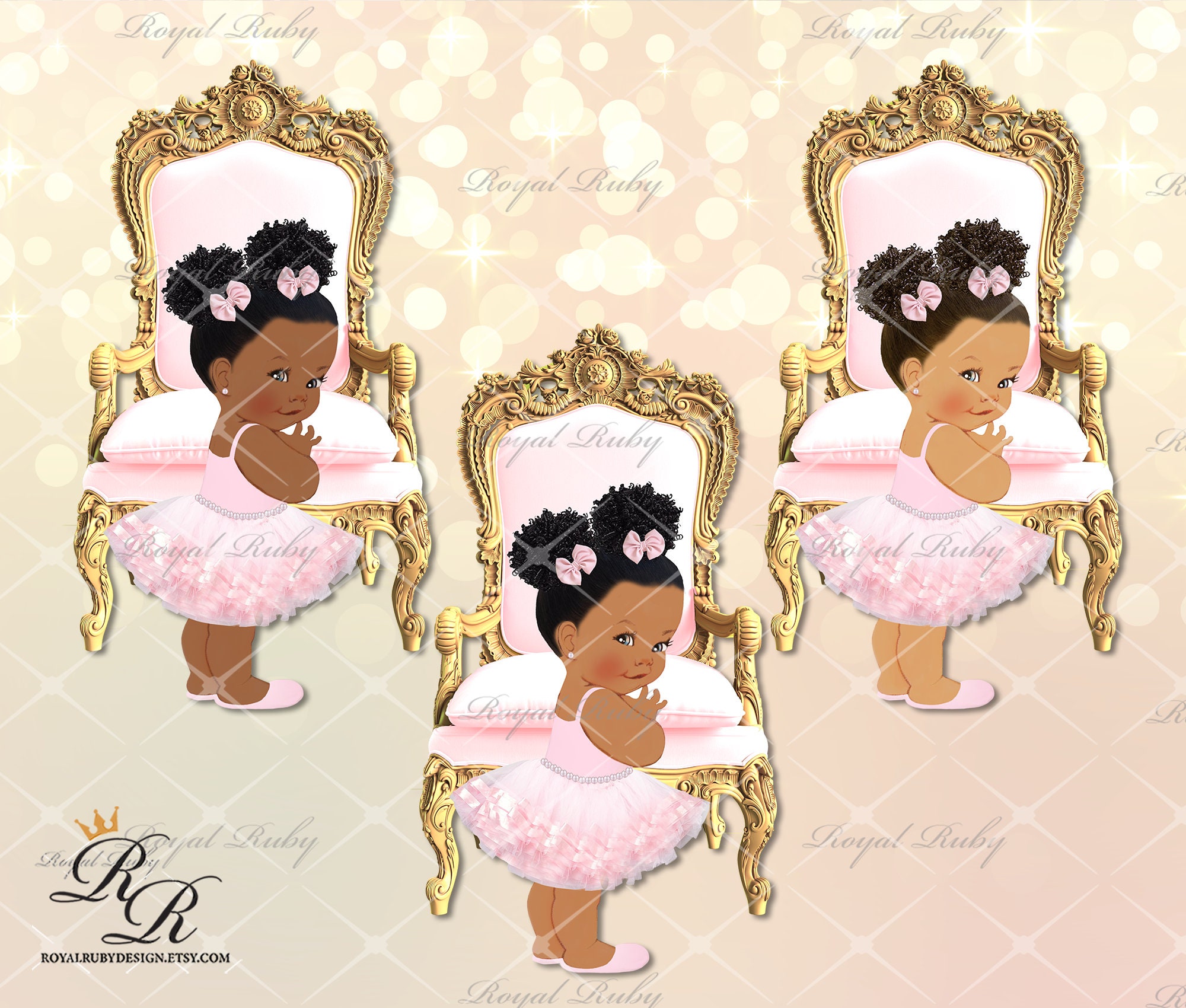 Baby shower decorations Clipart Instant download LG240 African American ...