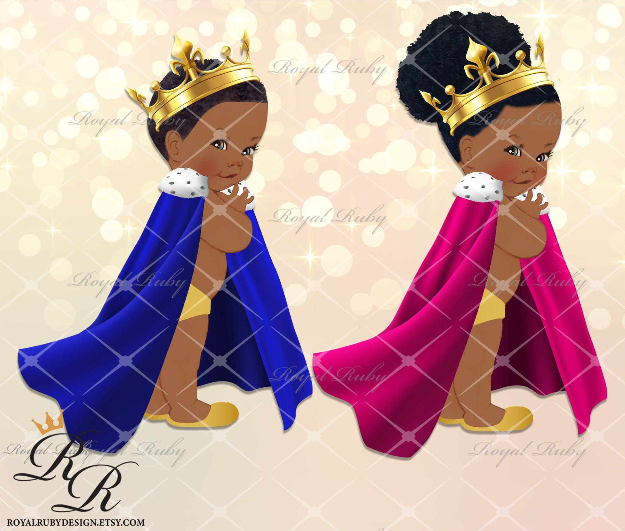 Baby princess and prince Afro puff African American Baby | Etsy