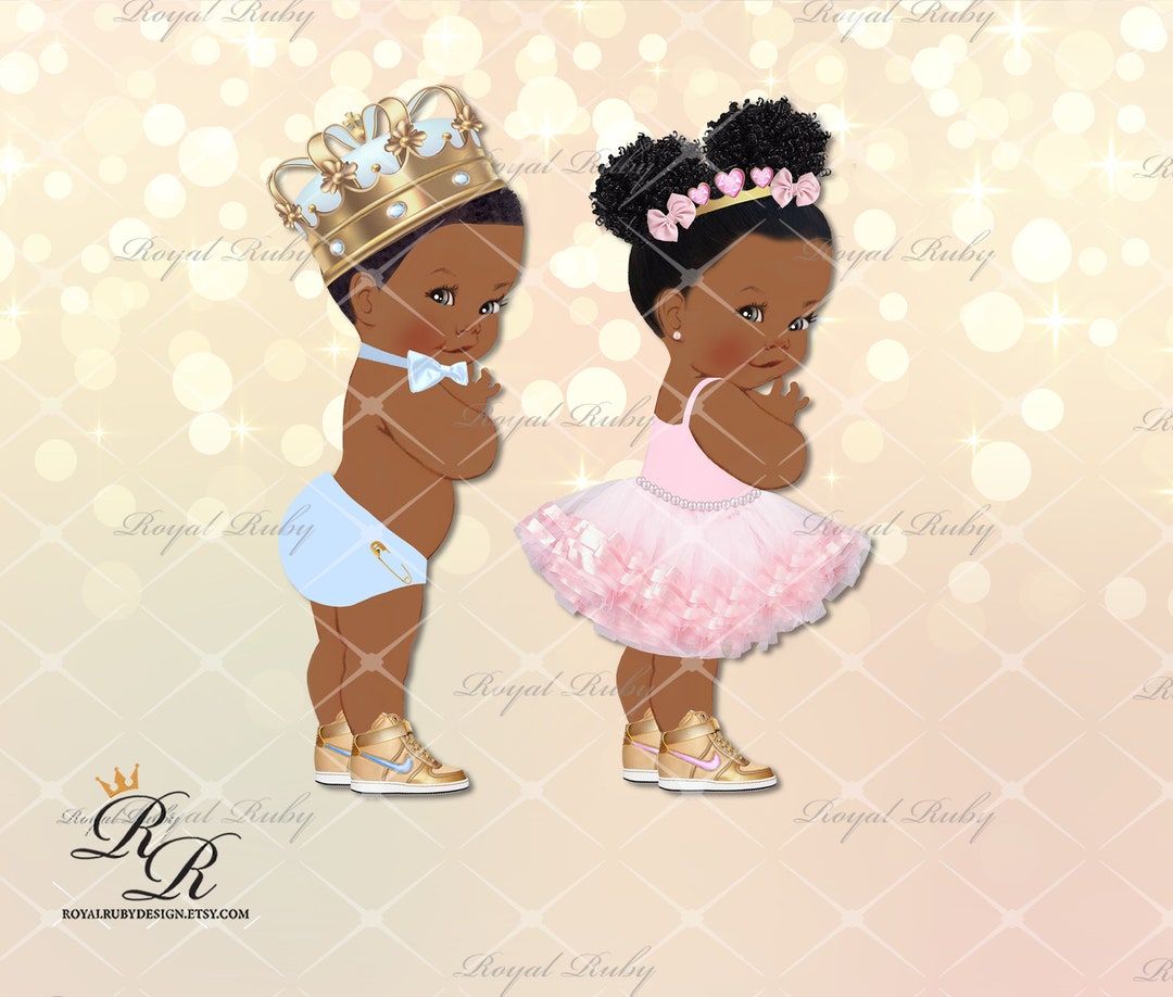 Baby Princess and Prince Afro Puffs | African American Baby | Dark Skin ...